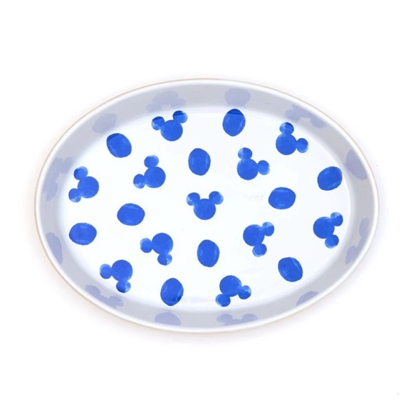 Dining | Mickey Mouse Blue Homestead Collection Stoneware Oval ...